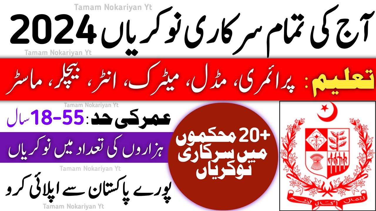 New Jobs in Pakistan 2024 | Today Jobs in Pakistan | Latest Jobs in ...
