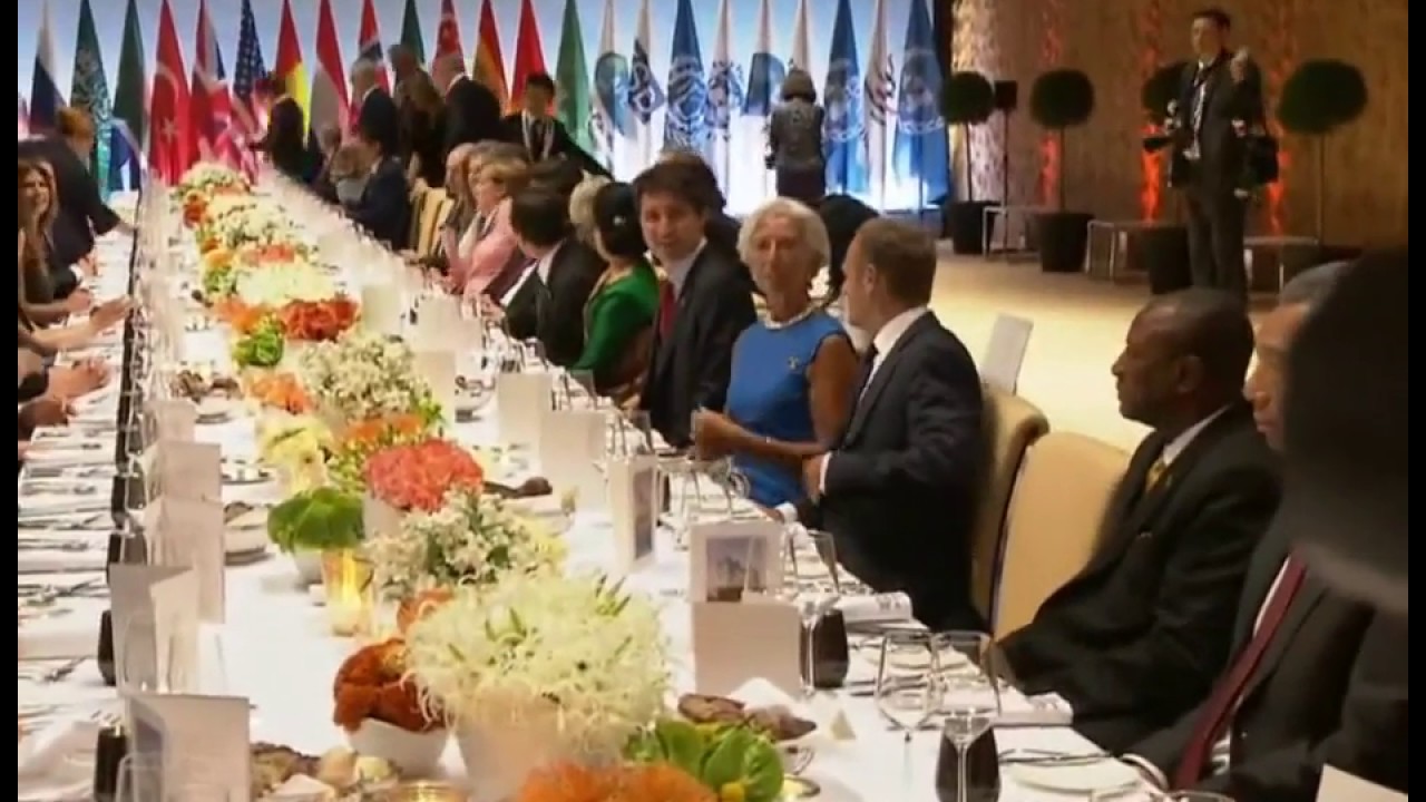 Social dinner G20 summit in Hamburg July 7, 2017 - YouTube