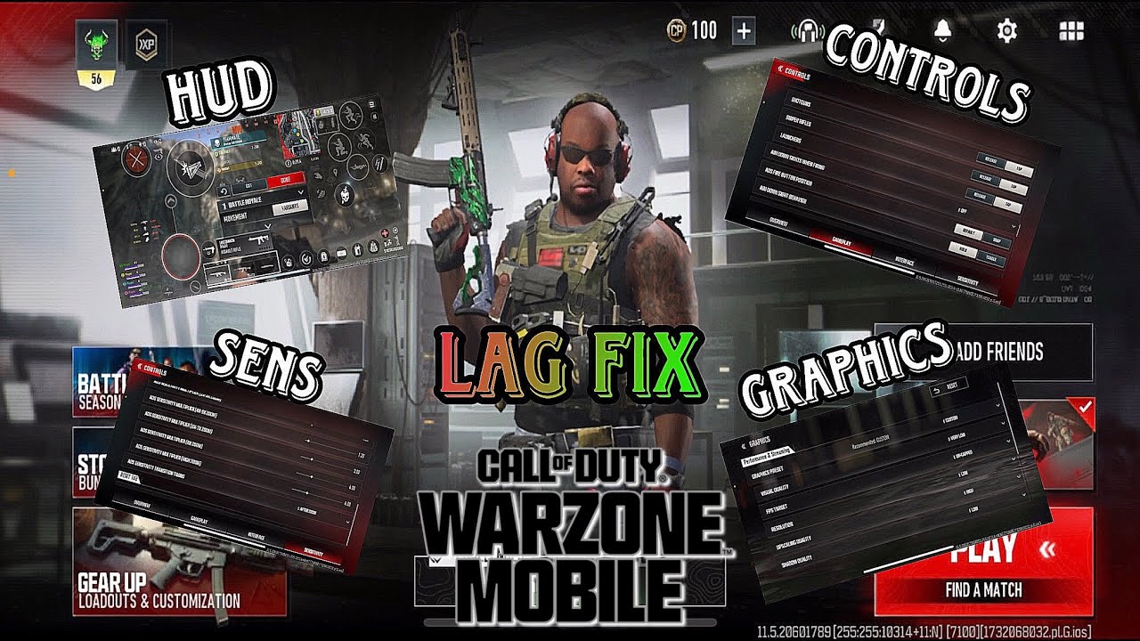 Warzone Mobile Settings | No Lag Graphics | HUD | Sensitivity for ...