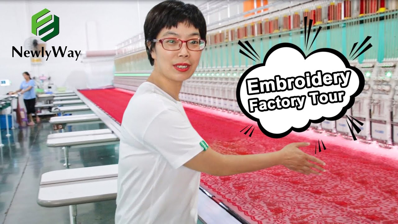 Embroidery Fabric factory Tour|The secrets of embroidery fabric craft ...