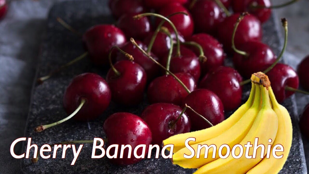 How to make Cherry 🍒 Banana 🍌 Smoothie - YouTube