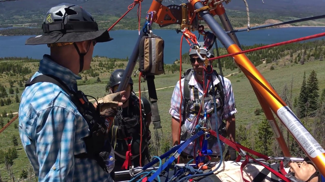 High Angle Rescue Litter Rigging - YouTube
