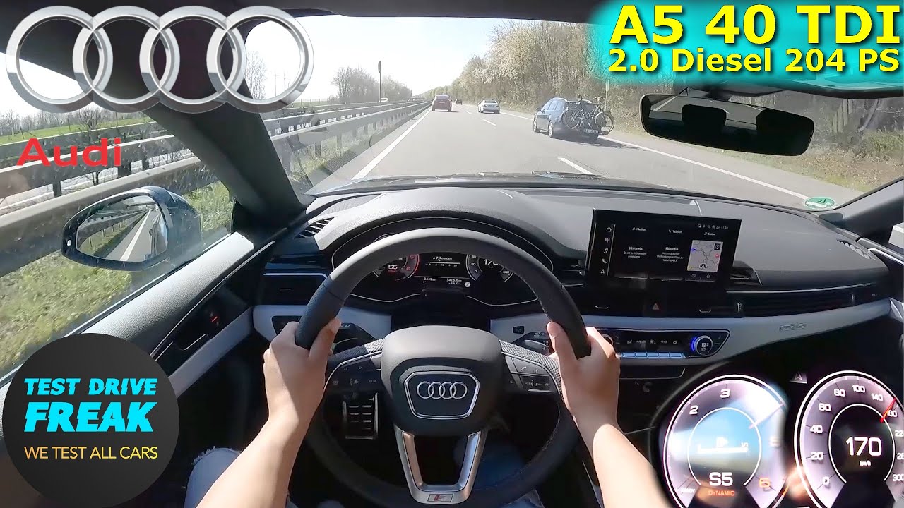 2023 Audi A5 40 TDI Sportback Quattro 204 PS HIGH SPEED AUTOBAHN DRIVE ...