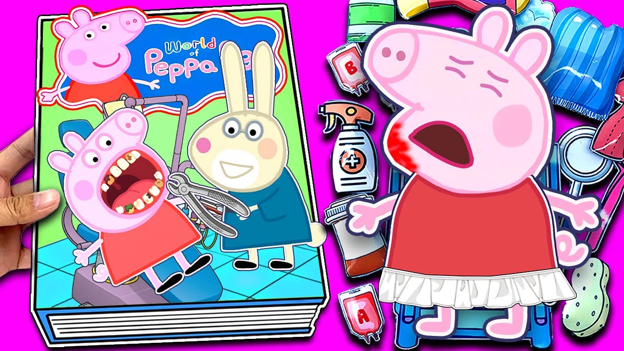 ️DIY Paper ️ Make Quiet Book Peppa Pig | Peppa Pig has a toothache 🩹 ...
