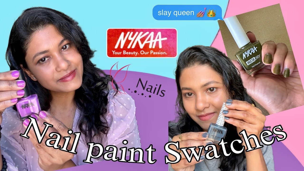 Nail polish / Nail paints swatches I Bought From India HAUL Nykaa ...
