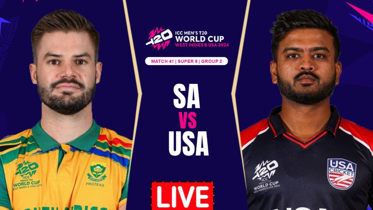 🔴 LIVE ⁚ SOUTH AFRICA vs USA MATCH 41 LIVE SCORES | SSA vs USA LIVE ...