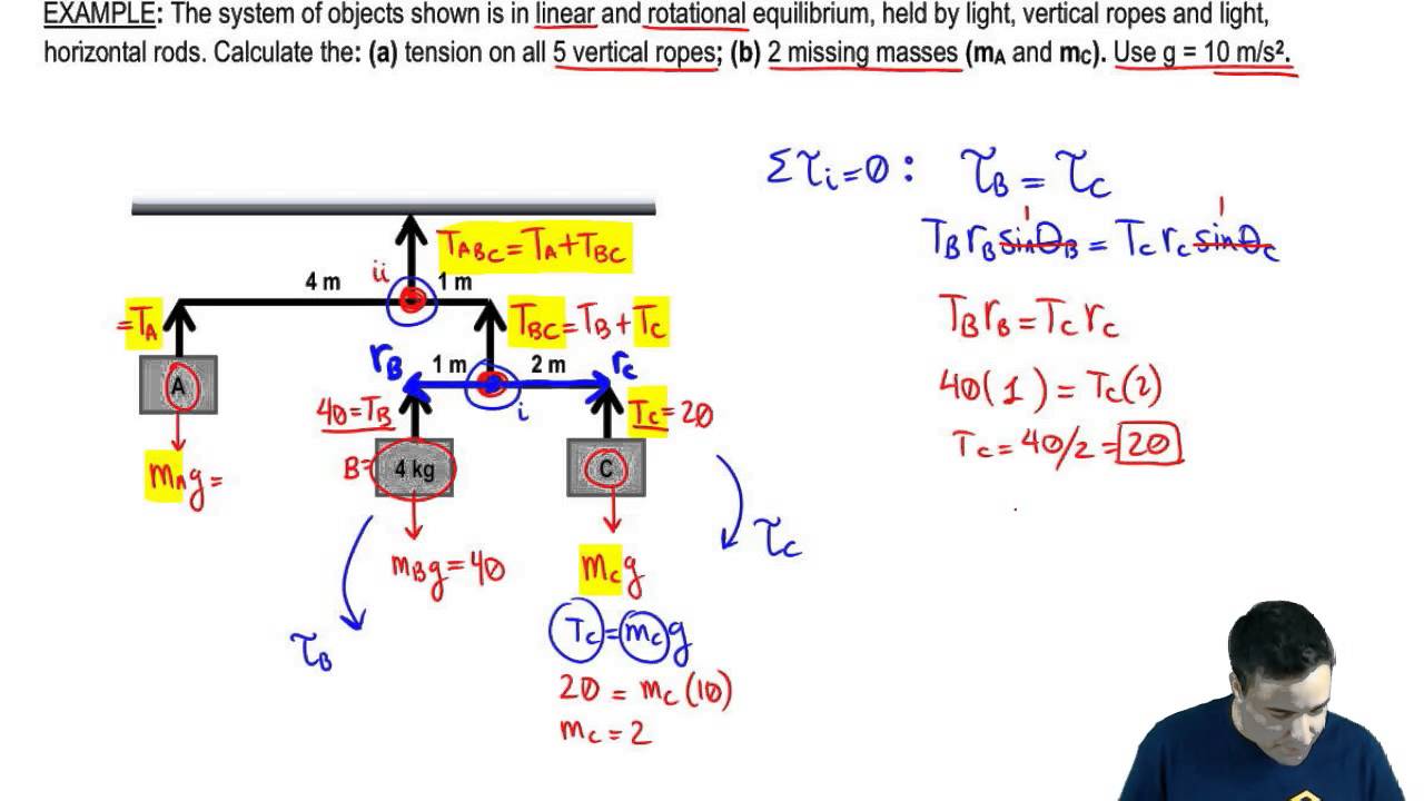 Equilibrium with Multiple Objects: Example: Multiple objects hanging ...