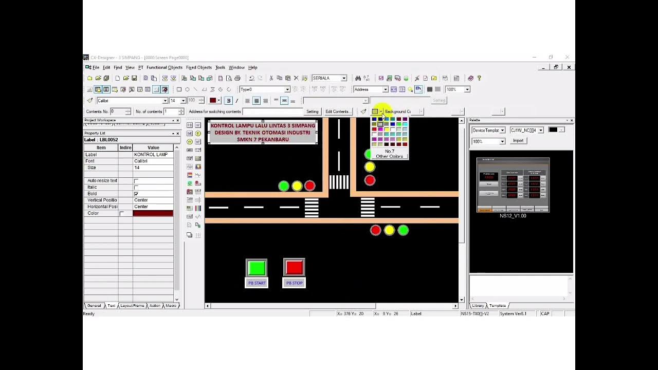 HMI-PROGRAM TRAFFICT LIGHT 3 SIMPANG MENGGUNAKAN CX DESIGNER & CX ...