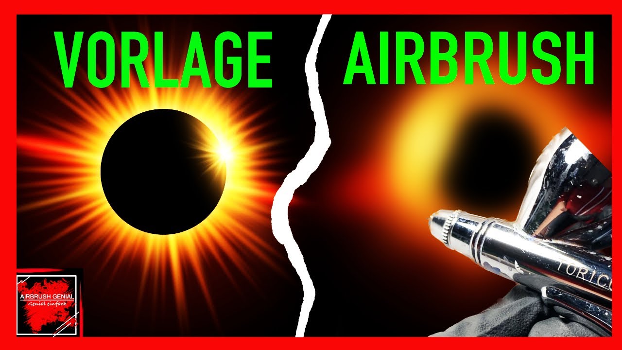Airbrush für Beginner Airbrush solar eclipse Airbrush Sonnenfinsternis ...