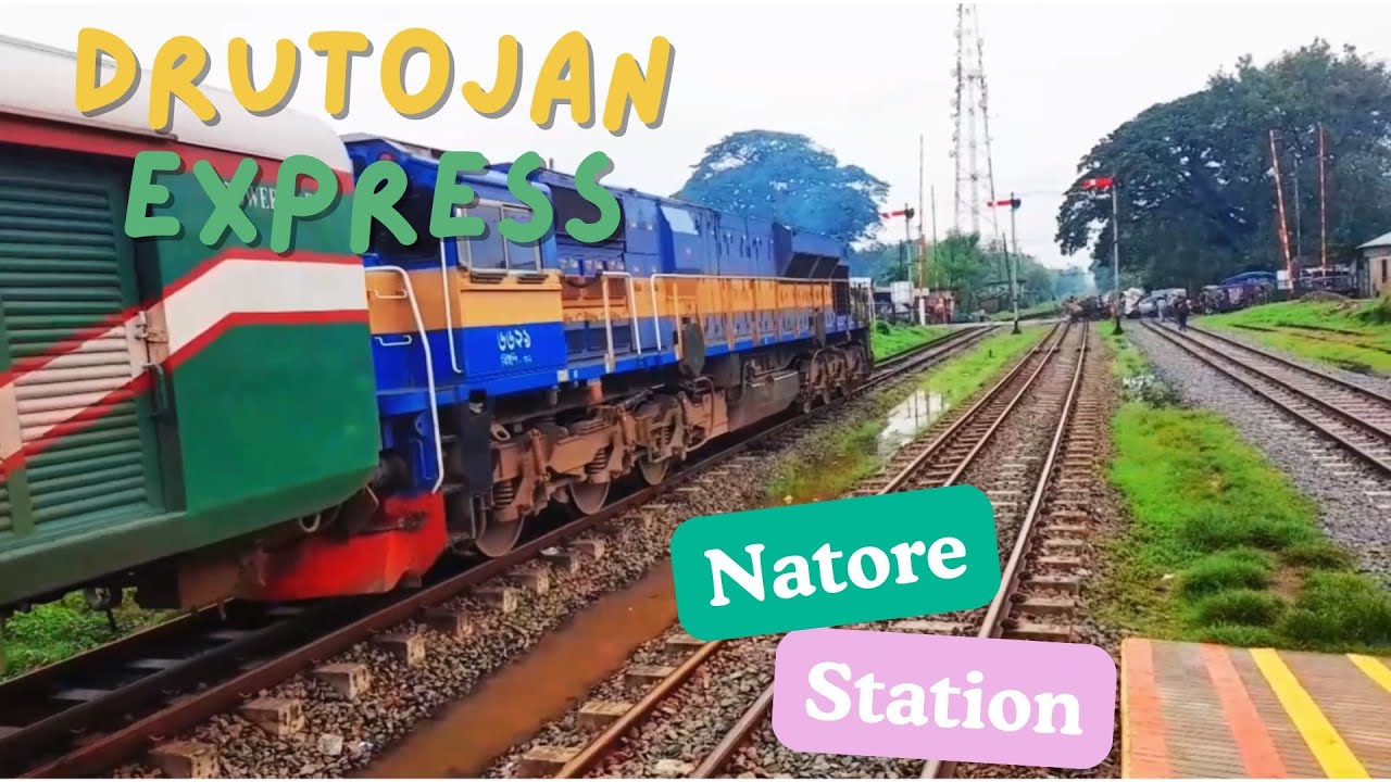 Kurigram Nilsagar Drutojan Express Natore Station to and from Dhaka amid Heavy Rains 2024 - YouTube