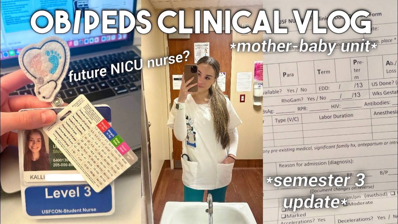 OB/PEDS CLINICAL VLOG 🍼👶🏼💗| nursing student day in the life, Mother ...