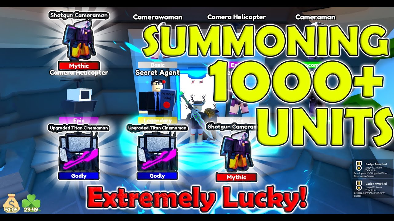 SUMMONING 1000+ UNITS AND GOT EXTREMELY LUCKY! - Toilet Lower Defense ...