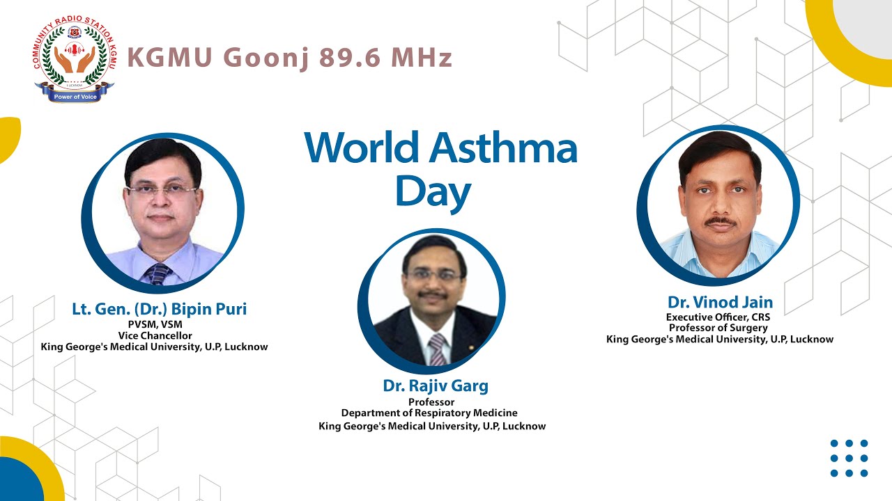 On World Asthma Day 2022 | Dr. Rajiv Garg | KGMU Goonj 89.6 MHz | CRS ...