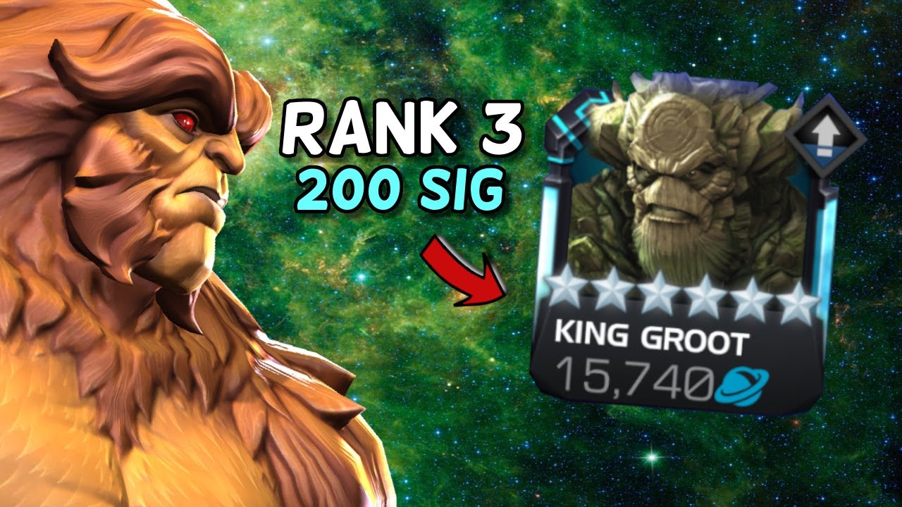 King Groot - Rank 3 - 6 Star 200 Sig with Sassy | CCP Beta Test Server ...