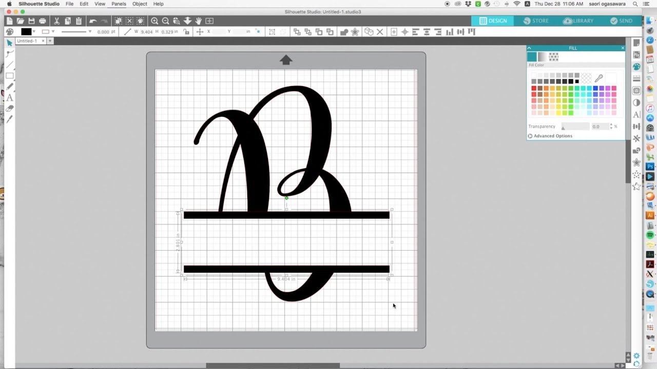 How to DIY Split Monogram With Cameo Silhouette Studio - YouTube