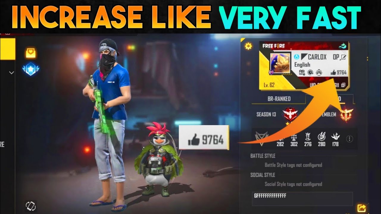 HOW TO INCREASE OUR LIKE FAST IN FREEFIRE 😍GET 2X LIKES IN FREEFIRE 😛 ...