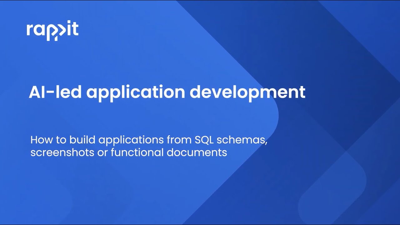Rappit platform: AI-led application development - YouTube