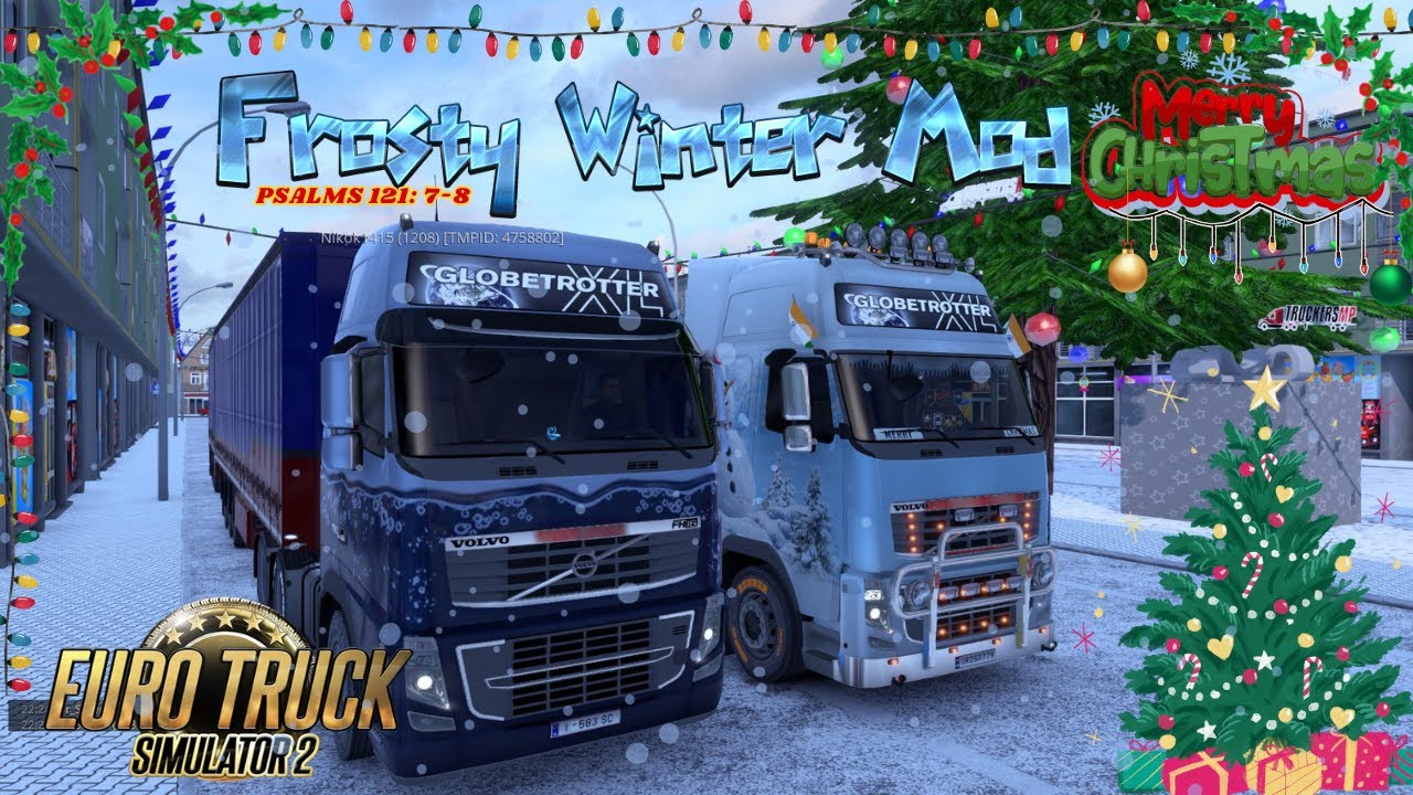 Frosty Winter Mod | Heavy Snow fall | ETS 2 Live | TruckersMP Live ...