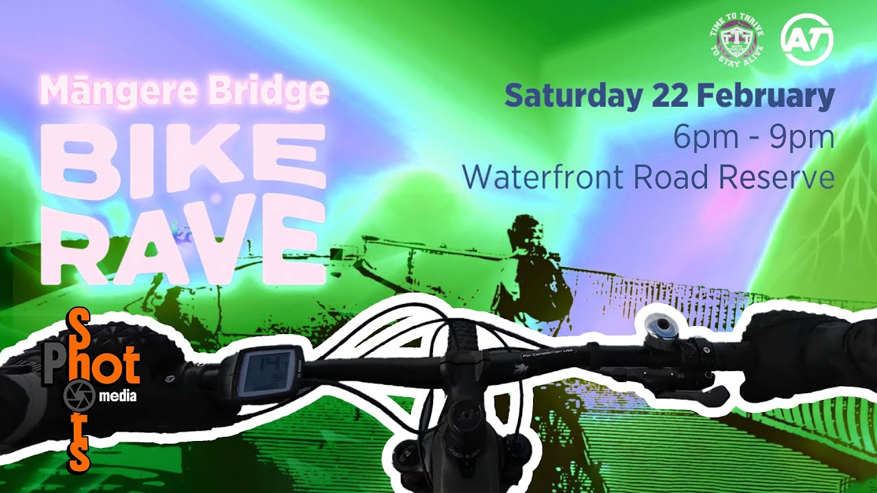 Māngere Bridge Bike Rave - AT Streets For People Initiave - YouTube