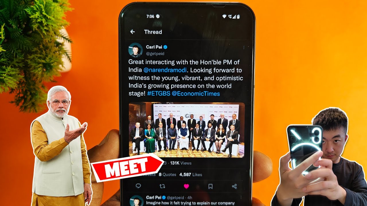 Nothing Company CEO Carl Pei Meets PM Modi, OxygenOS Team in Nothing ...