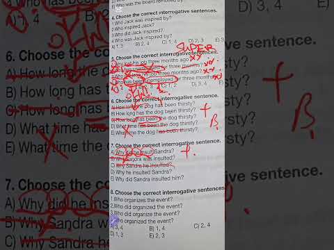 TESTS ABOUT SPECIAL QUESTIONS..