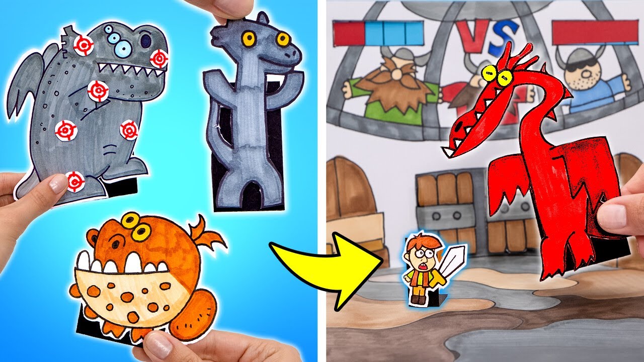 Amazing DIY Game Book 🐉📚 Find Hidden Dragons! || Toothless Dancing Meme ...