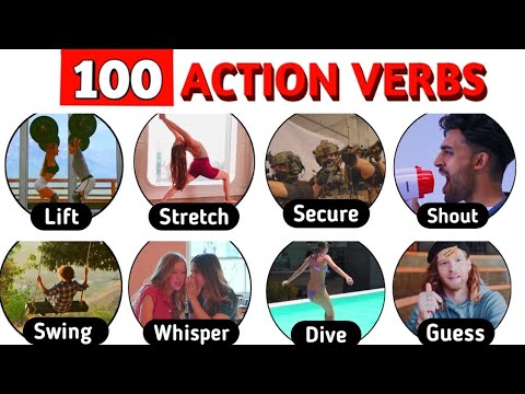 Learn 100 Essential Action Verbs in English | Improve Your Vocabulary ...