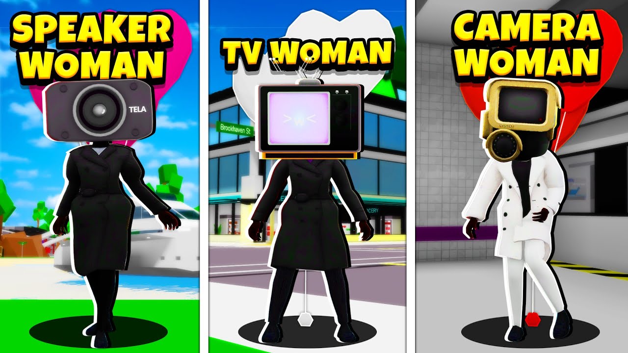 TV WOMAN vs CAMERA WOMAN vs SPEAKER WOMAN in Roblox! (Brookhaven RP ...