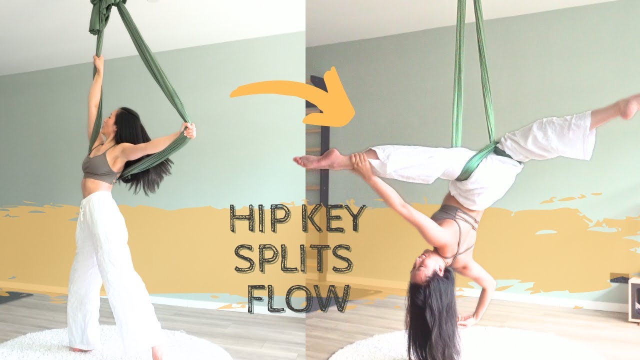 Aerial Sling Tutorial - Hip Key Splits Flow | Low Hammock - YouTube