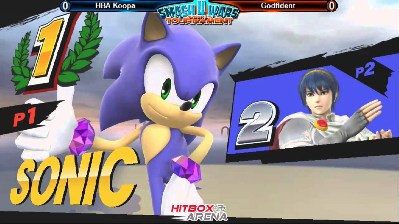 Smash 4 Wars #40 - HBA Koopa (Sonic) v Godfident (Marth, Ness) Winner's ...