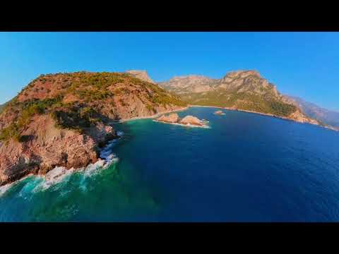 Kabak Koyu Kayalıkları 🌊 Fethiye Drone Manzarası | Kabak Bay Turkey Aerial View #Shorts