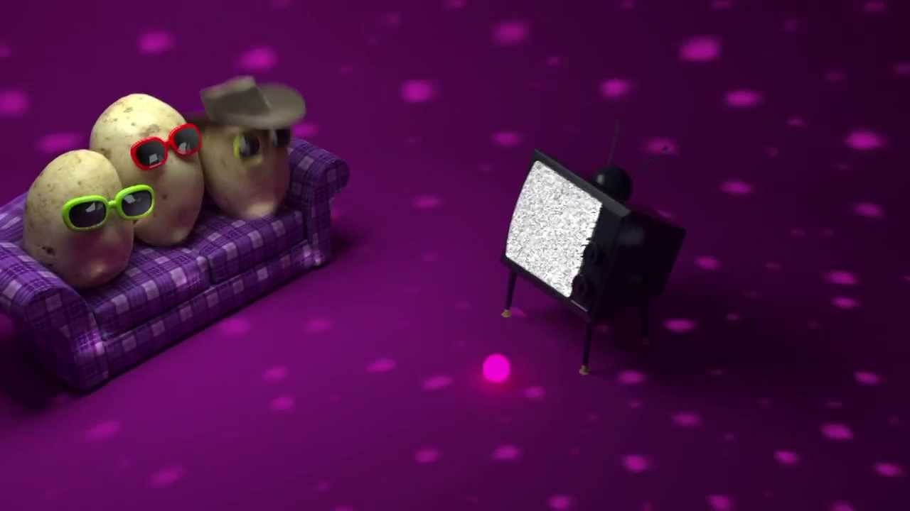 E4 EStings 3d Disco Potatoes animation - YouTube