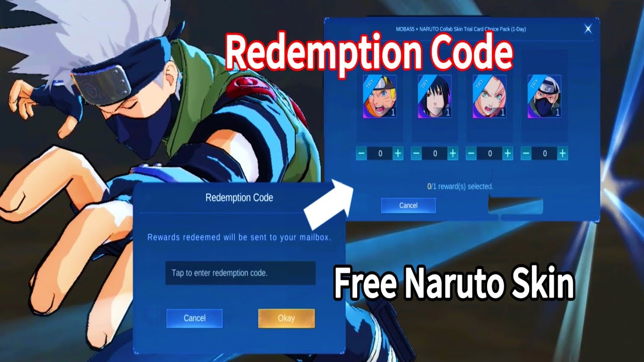 MLBB NARUTO SKIN REDEEM CODE CLAIM | MOBILE LEGENDS #mobilelegends # ...