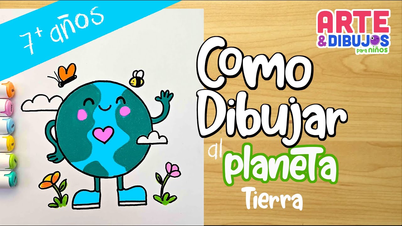 Como dibujar EL PLANETA TIERRA | Arte y Dibujos para Niños - YouTube