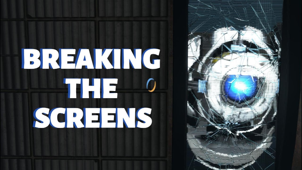 Smashing ALL of Wheatley's monitors in portal 2 - YouTube