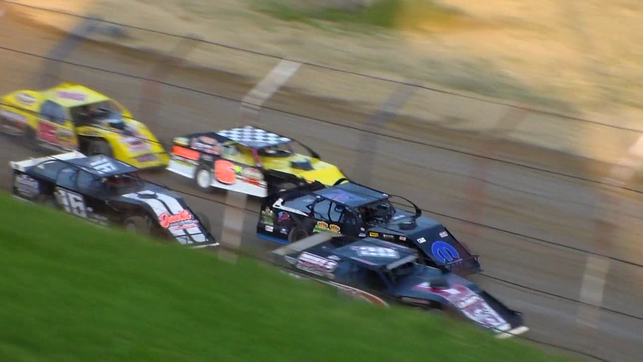 Dog Hollow Speedway - 9/10/17 E-Mods Heat Race #1 - YouTube