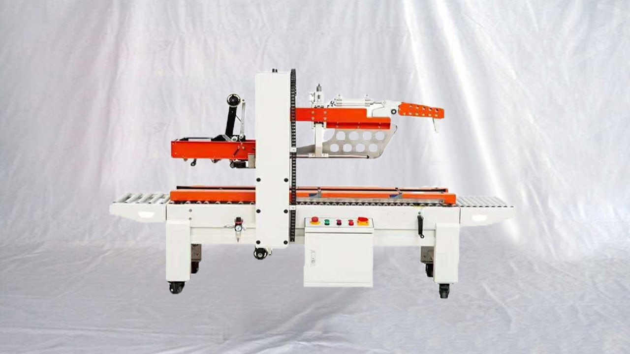 Flap folding sealing cartons machine nails inserting stapler sealer ...