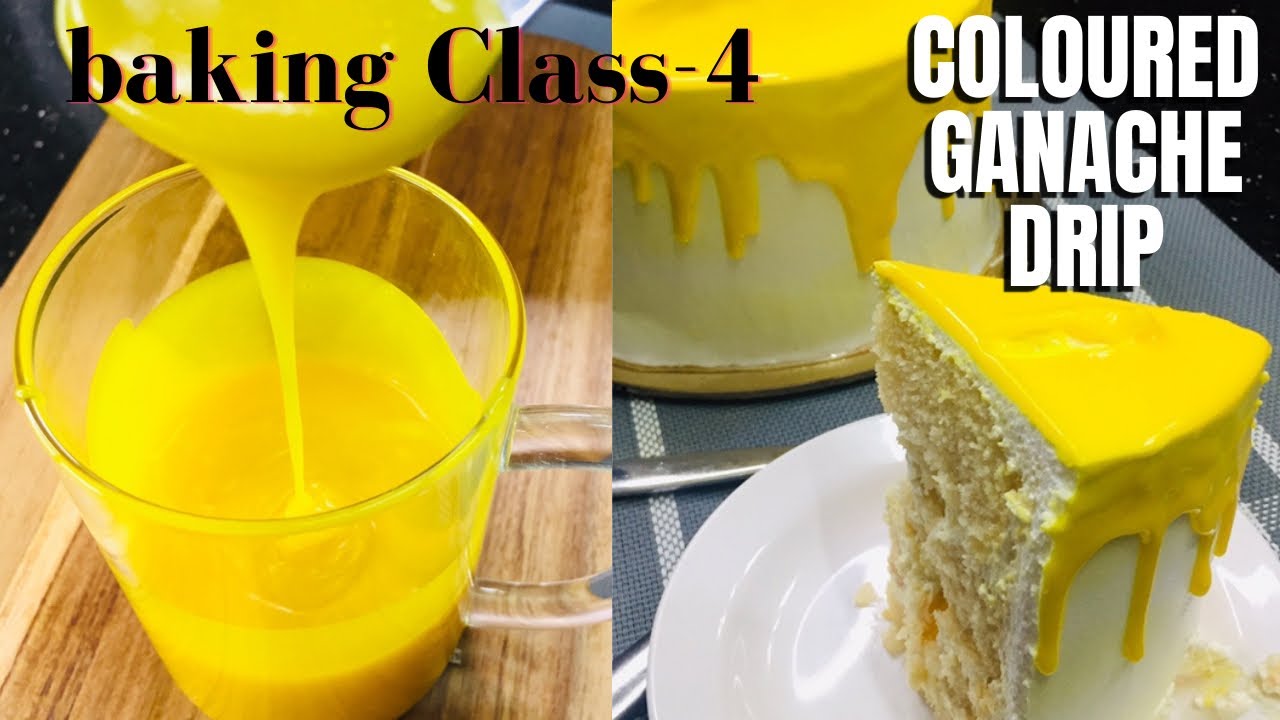 Coloured ganache for cake decoration || Easy Recipe To Make Coloured ...