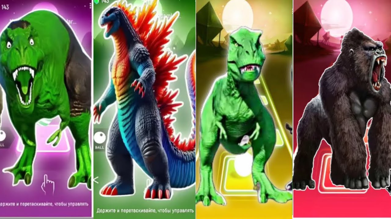 🦕Jurassic world Godzilla 🆚dinosaurs King Kong 🆚The Tyranosaurus🆚The ...