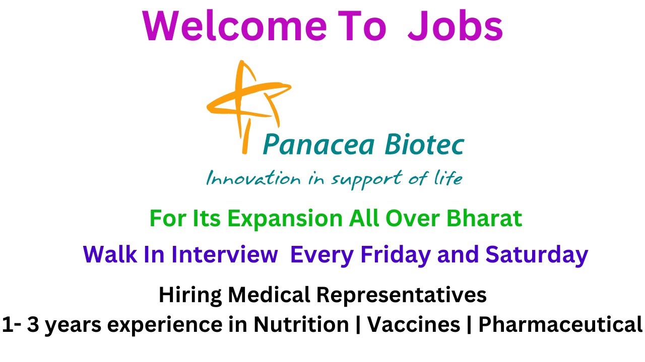 Jobs Panacea Biotech Sagar Tech Plaza Sakinaka Andheri Walk In ...