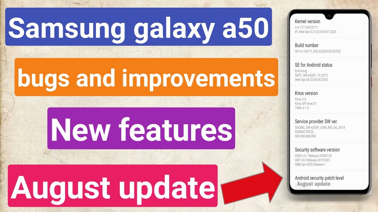 a50 august update |samsung a50 new update | a50 august update 2020 ...