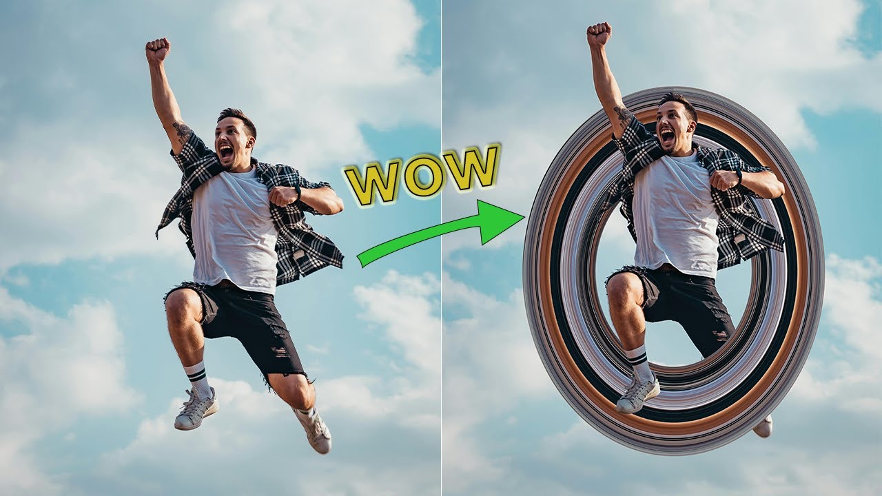 شرح Effect ال Polar Coordinates 🤯| فوتوشوب Photoshop - YouTube