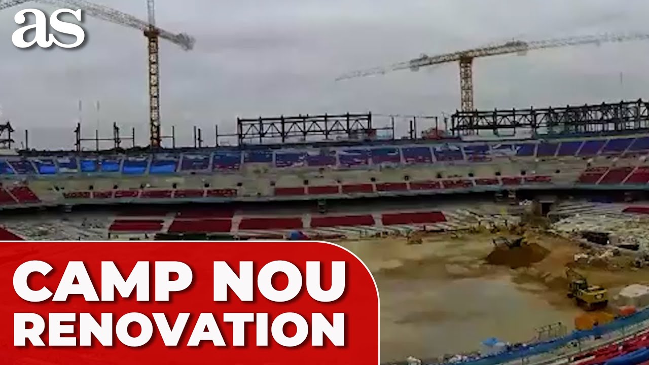 FC BARCELONA unveils stunning NEW FOOTAGE of CAMP NOU renovation - YouTube
