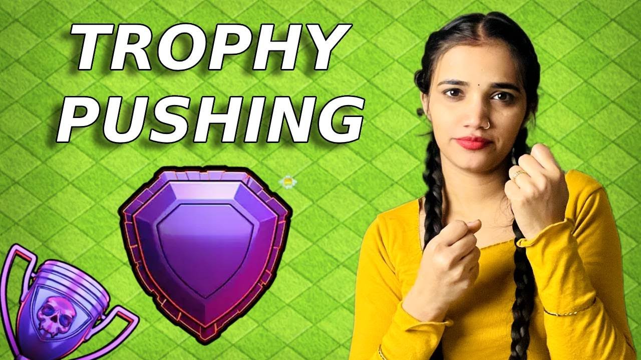 Trophy pushing & base visit || facecam girl #coc #clashofclans #coclive ...