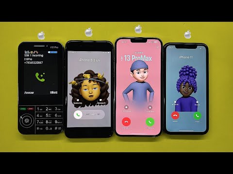 Ringing iPhone incoming call iPhone 8 Plus + iPhone 11 + iPhone 13 ...