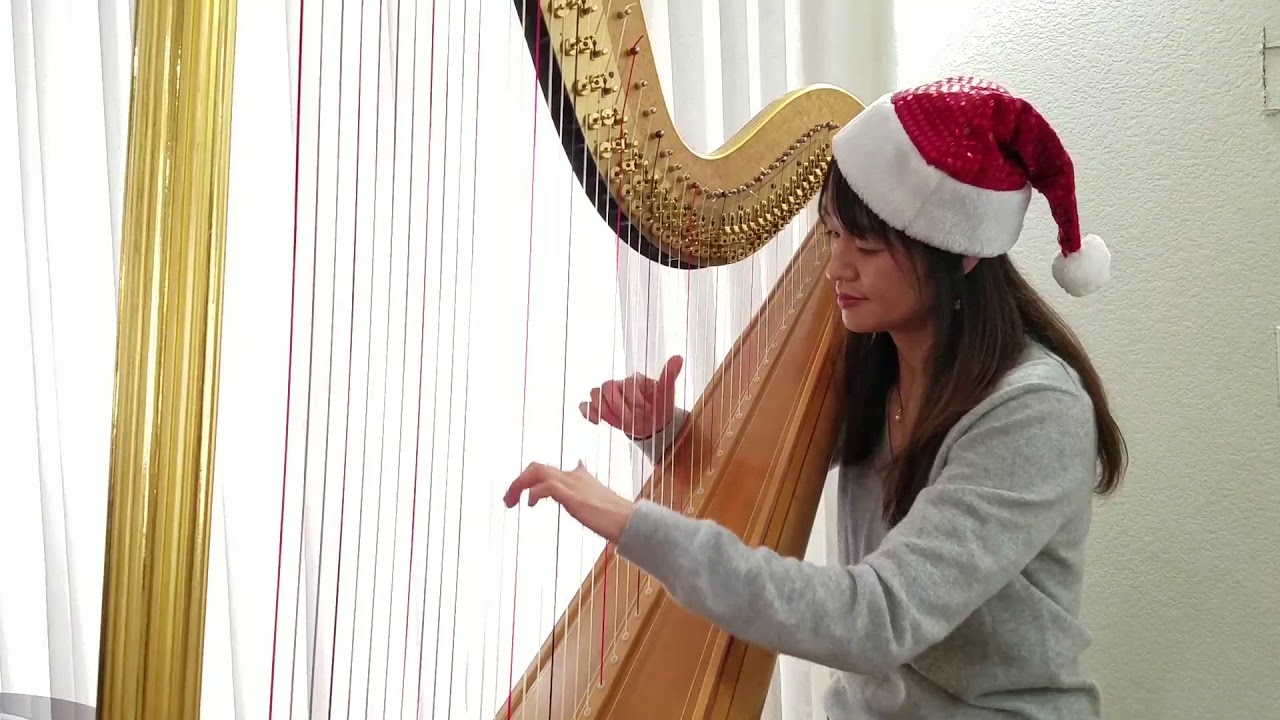 Carol of the Bells (Harp) ハープ、クリスマス #holidaymusic #christmasmusic # ...