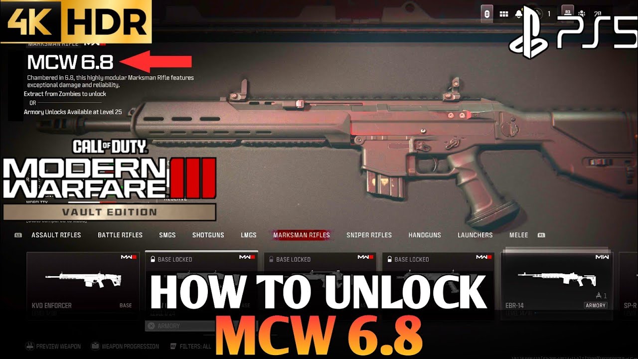 How to Unlock MCW 6.8 MW3 | How to Get MCW 6.8 | PS5 MW3 MCW 6.8 | MCW 6.8 Modern Warfare 3 MCW ...