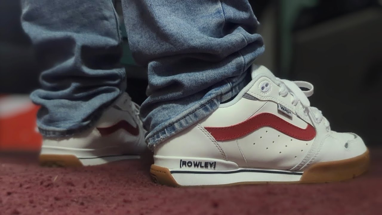 Vans Rowley XLT (Red/White/Gum) on foot - YouTube