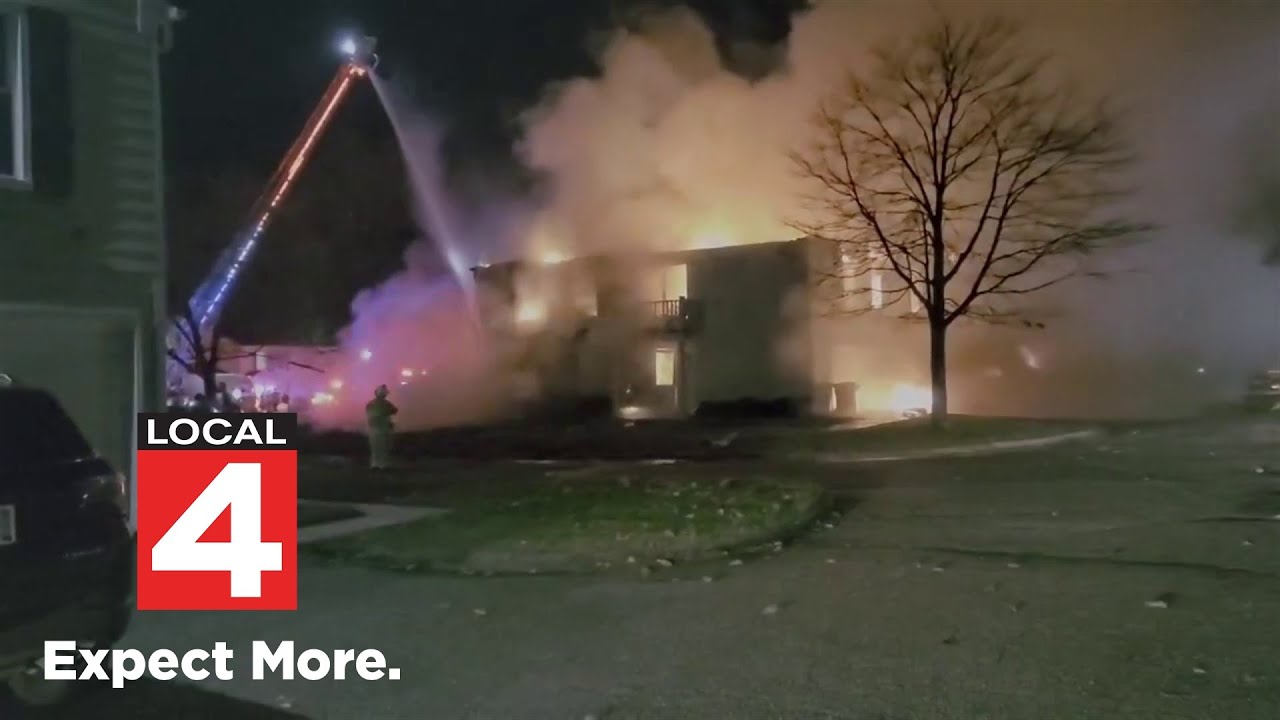 Video shows fire after apparent explosion in Orion Township - YouTube