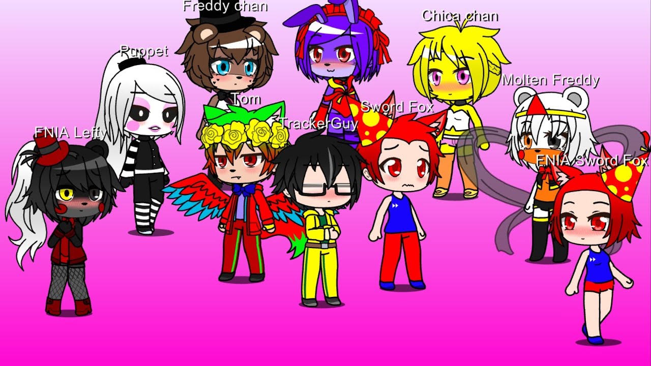 (Gacha Club)Sword Fox,TrackerGuy & Tom Stuck in the room with FNIA ...